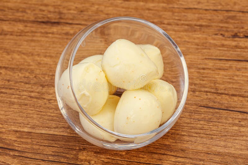 Natural Tasty Baby Mozarella Cheese Stock Image - Image of basil, close ...