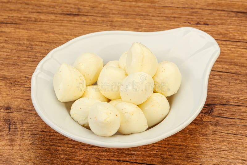 Natural Tasty Baby Mozarella Cheese Stock Photo - Image of food, basil ...