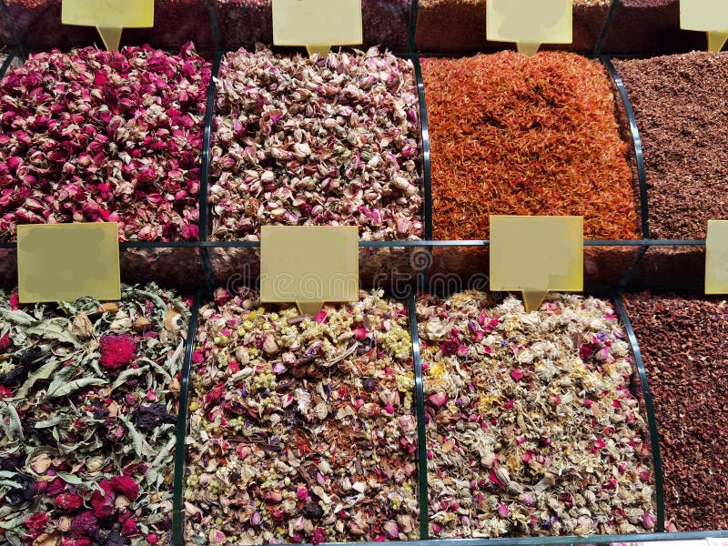 Natural Tea Blends in Different Varieties Stock Photo - Image of branch ...