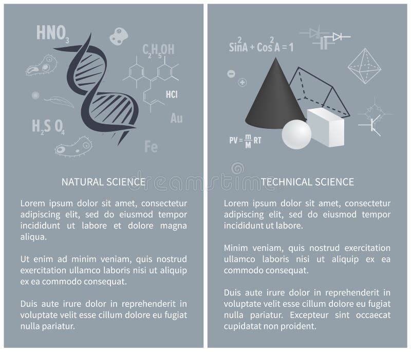 Natural and Technical Science Vector Illustration Stock Vector ...