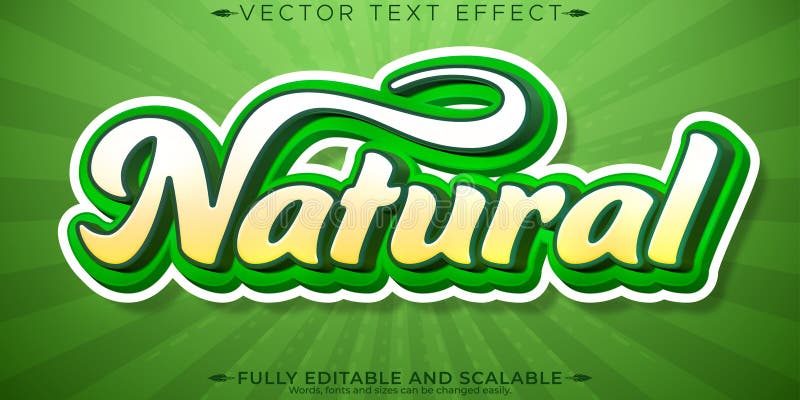 Natural Text Effect, Editable Vegetables and Fruit Text Style Stock ...