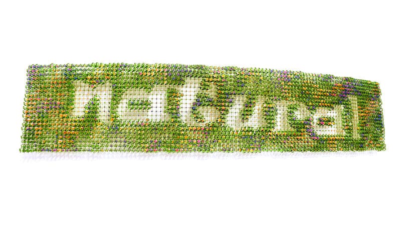 100 NATURAL text and fonts stock vector. Illustration of decoration ...