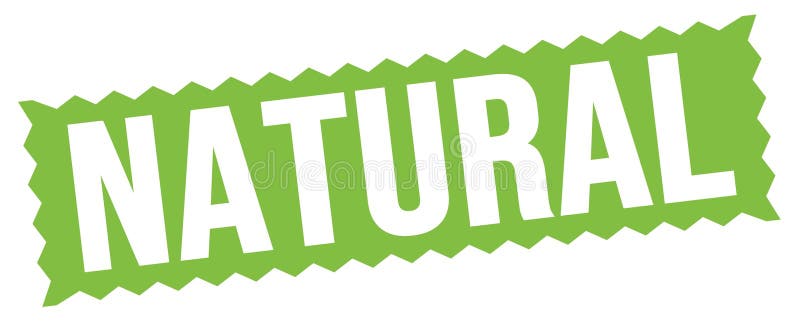 NATURAL Text Written on Green Stamp Sign Stock Illustration ...