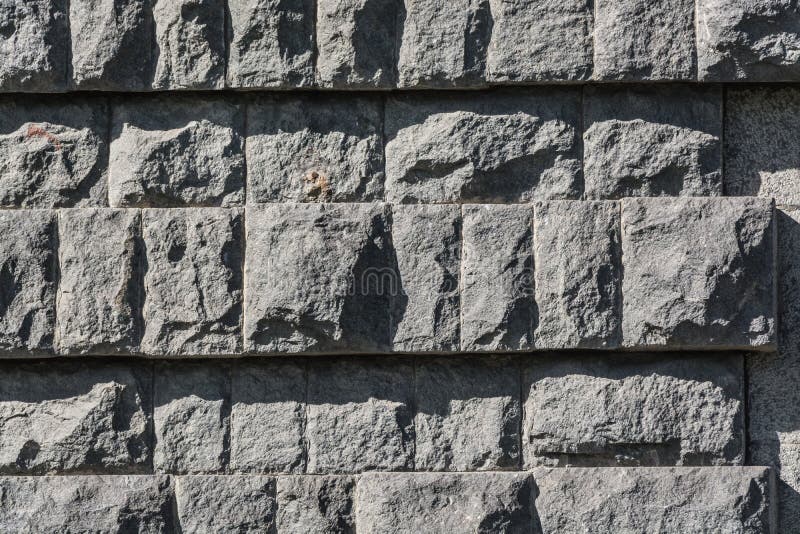 Wall of Black Granite Bricks Stock Image - Image of brick, black: 121076271