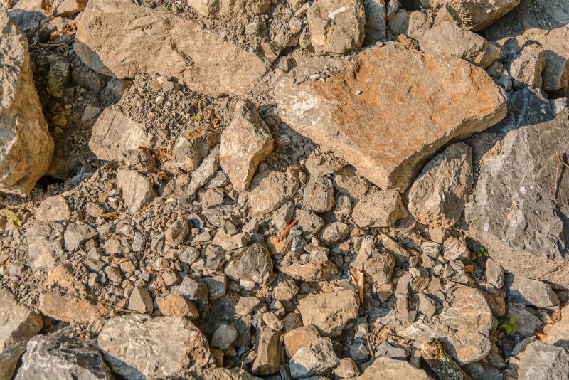 Natural Texture of a Huge Number of Brown Stones of Large and Small ...