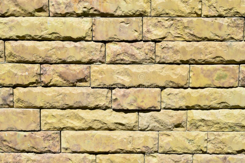 Natural Texture of a Large Light Yellow Brick.Background. Stock Photo ...