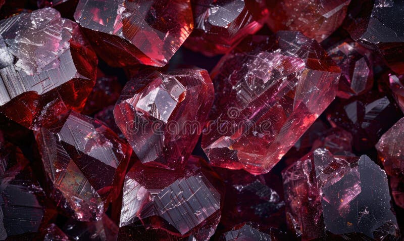 Natural Texture of Raw Garnet Gemstones Stock Image - Image of gemstone ...