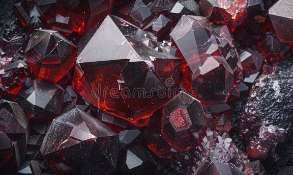 Natural Texture of Raw Garnet Gemstones Stock Image - Image of ...