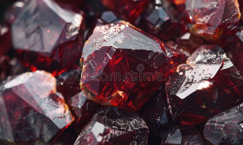 Natural Texture of Raw Garnet Gemstones Stock Photo - Image of beauty ...