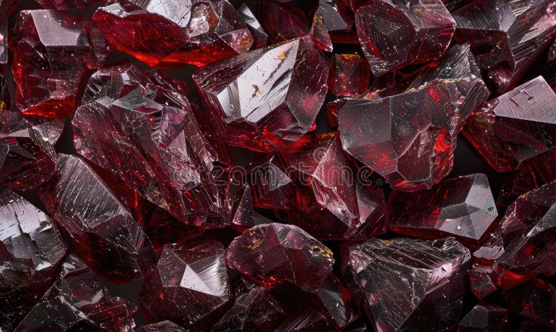 Natural Texture of Raw Garnet Gemstones Stock Photo - Image of ...
