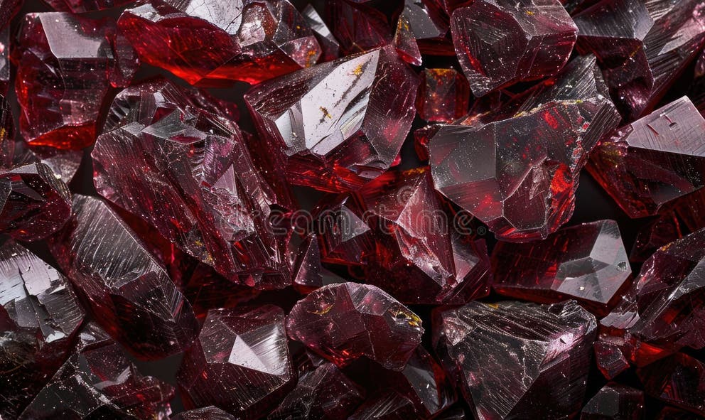 Natural Texture of Raw Garnet Gemstones Stock Photo - Image of ...