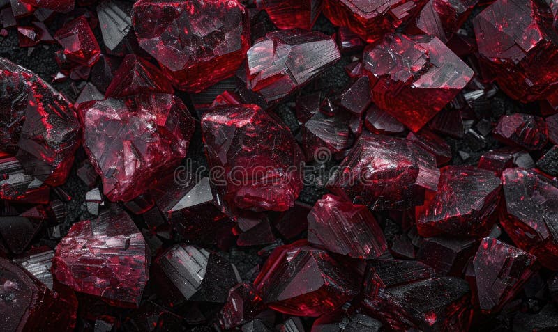 Natural Texture of Raw Garnet Gemstones Stock Image - Image of stone ...
