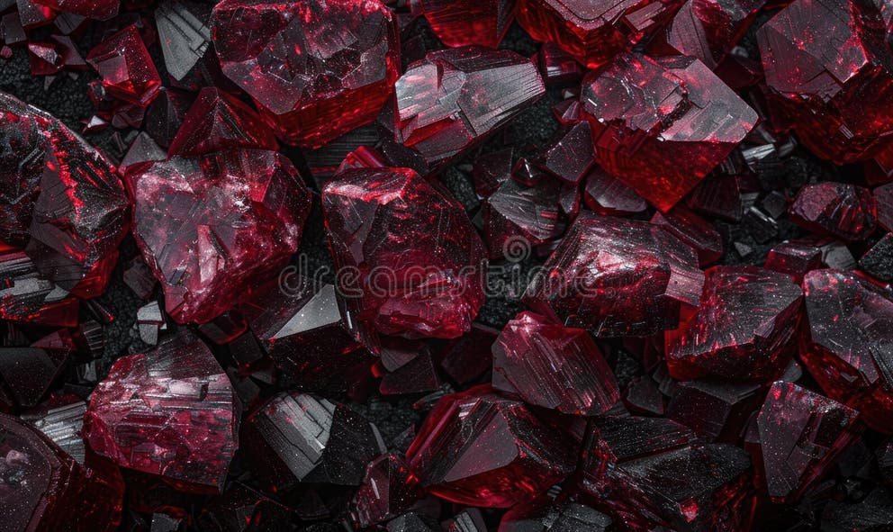 Natural Texture of Raw Garnet Gemstones Stock Image - Image of stone ...