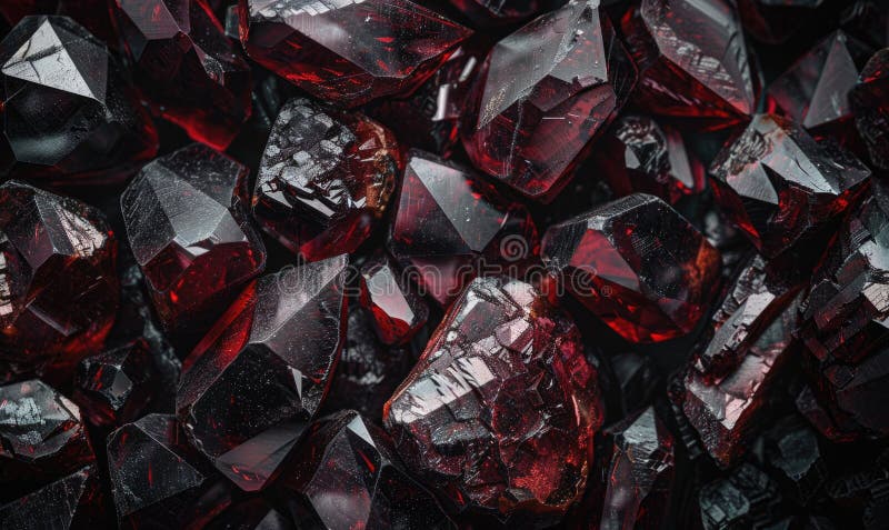 Natural Texture of Raw Garnet Gemstones Stock Photo - Image of jewel ...