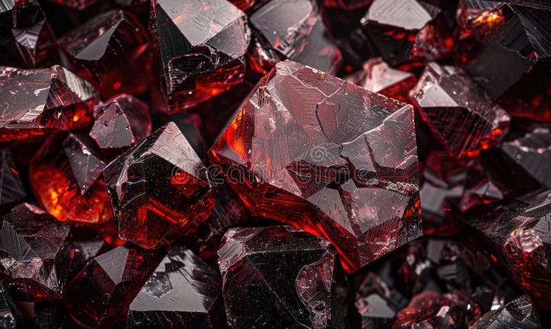 Natural Texture of Raw Garnet Gemstones Stock Photo - Image of stones ...