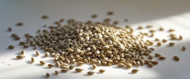 Natural Texture of Scattered Hemp Seeds on a Smooth Surface in High ...