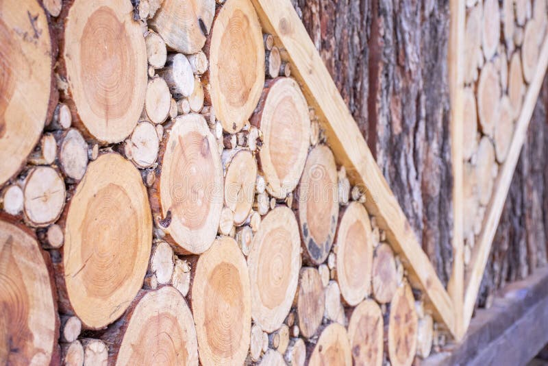 Natural Texture of Tree Felling. the Original Design of the Wall of the ...