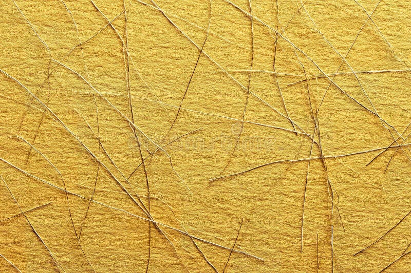 Natural Textured Paper with Strands on a Yellow Background Showcasing ...