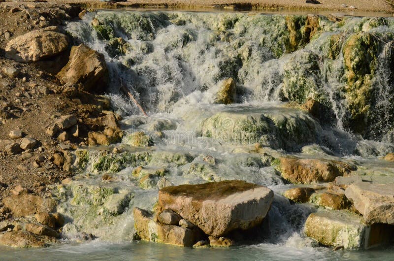 Natural Thermal Bath and Hot Spring Stock Image - Image of italian ...