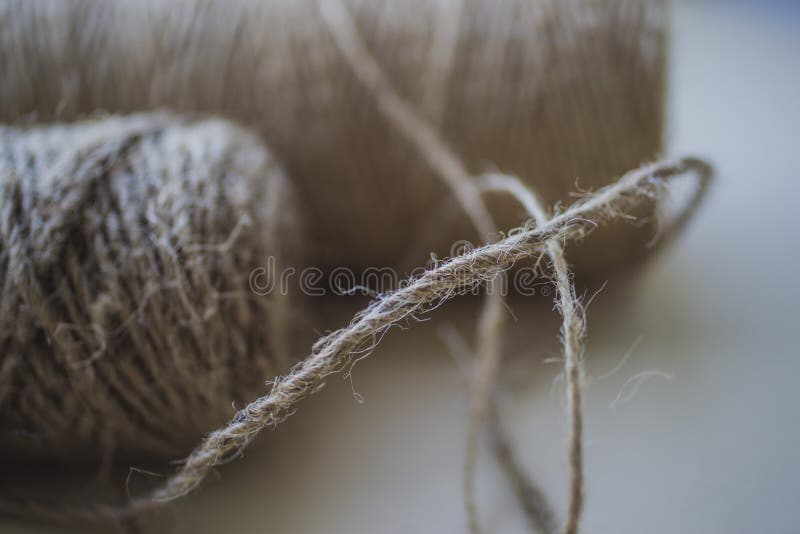 Natural thread stock image. Image of thread, flaxn, skein - 60904959