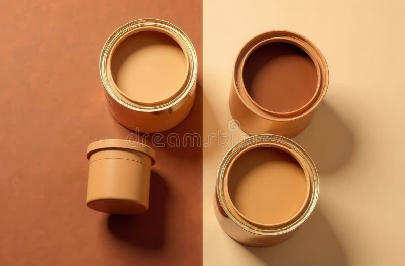 Natural-toned Containers Arranged Artfully on a Gradient Background ...