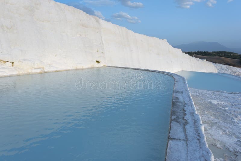 Natural Travertine Pools in Pamukkale. Stock Photo - Image of ...