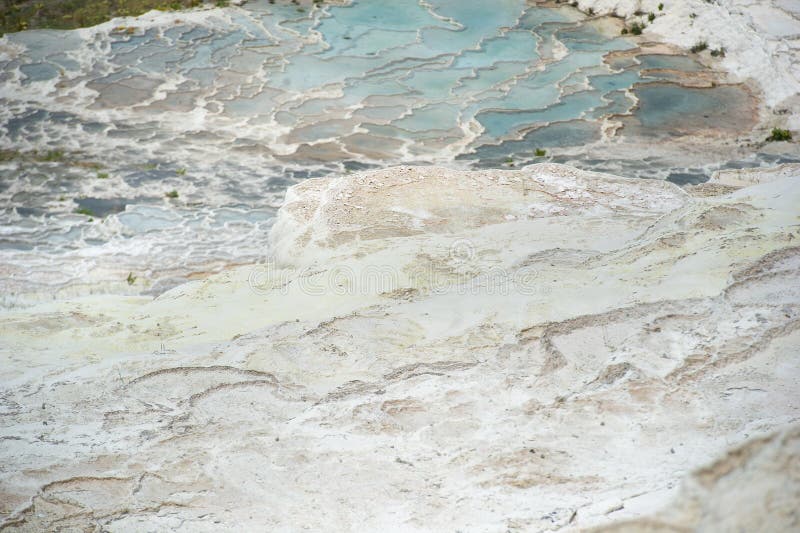 Natural Travertine Pools and Terraces, Pamukkale, Turkey Stock Image ...