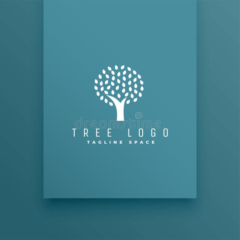Natural Tree Logo Icon Template with Tagline Space Stock Vector ...