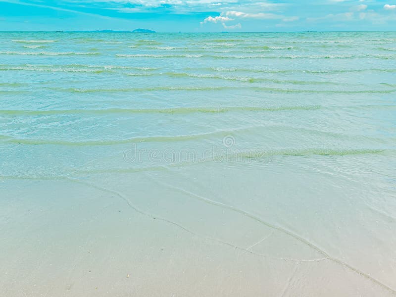 Natural Tropical Blue Sea and Sky Background Stock Photo - Image of ...