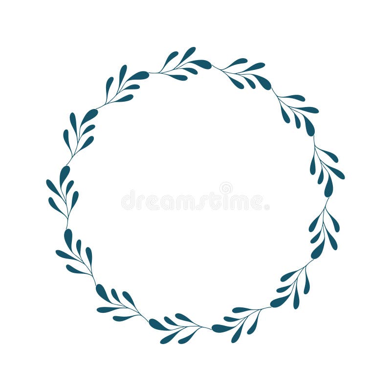 Natural Vector Frame. Contour Linear Branch Template Stock Vector ...