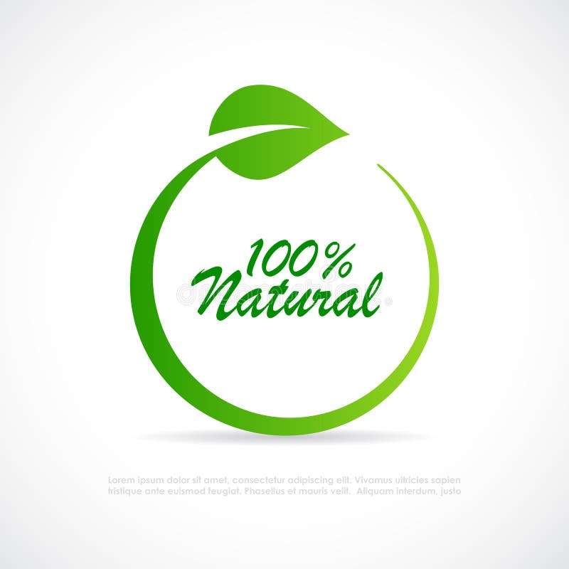 100 natural vector logo stock vector. Illustration of circle - 160988117