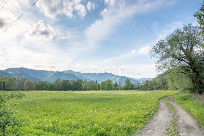 Natural Greenfield in Village Stock Image - Image of greenfield ...