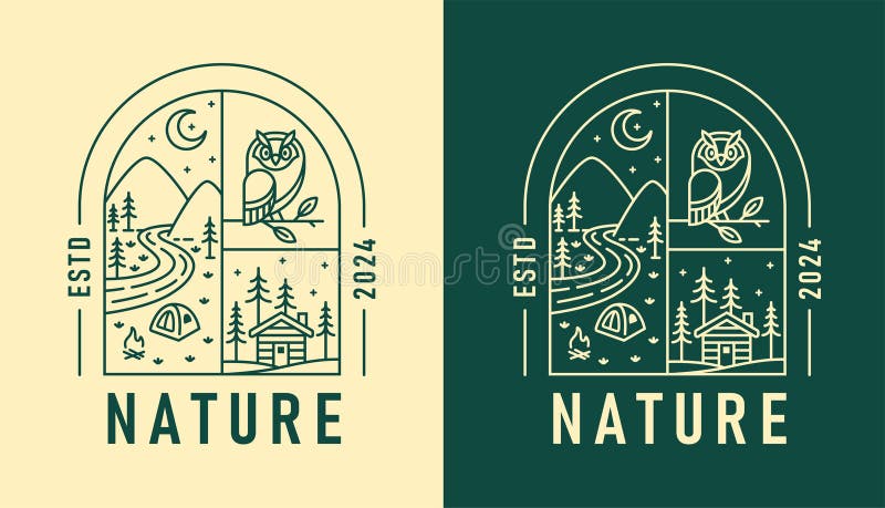 Natural View in the Form of a Window Illustration Stock Vector ...