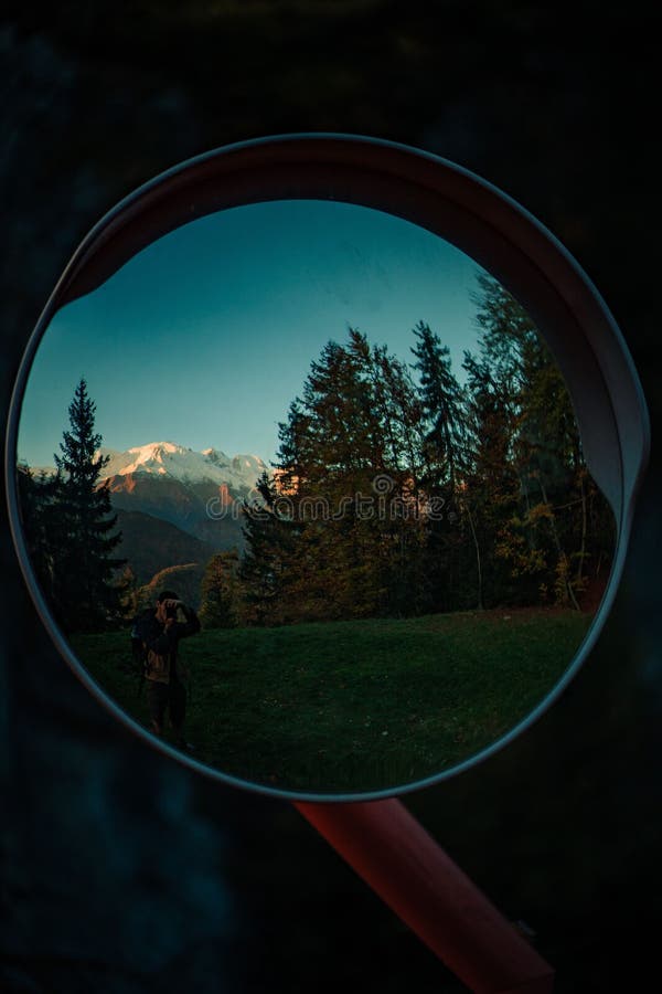 Natural View of Green Landscape with Trees and Mountains in a Circle ...