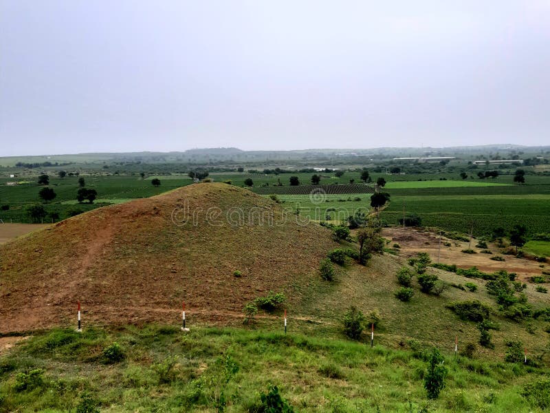 Natural view of hilly land stock photo. Image of farm - 231934312