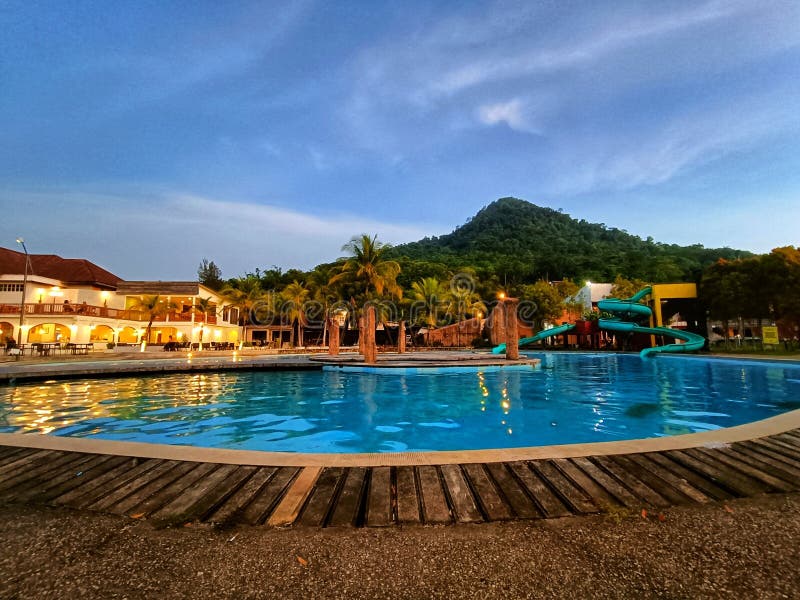 Natural View on the Hotel Pool Mountain Stock Photo - Image of wild ...