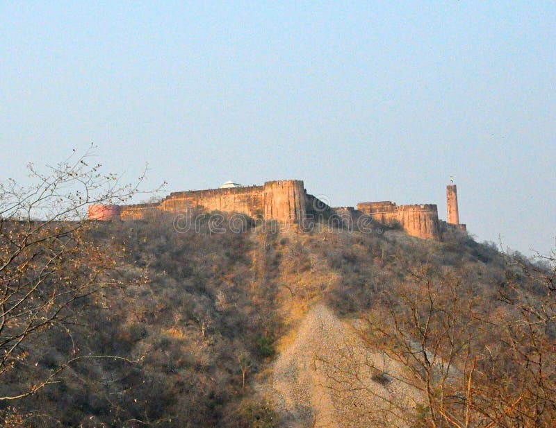 Natural View of Jaigarh Fort Stock Image - Image of hill, jaigarh ...