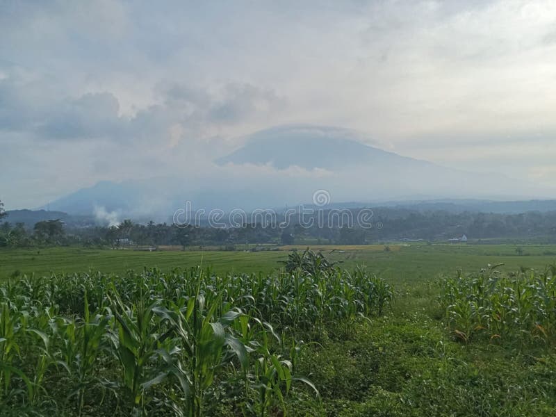 Natural View of Mount Ciremai in Indonesia, West Java Stock Photo ...