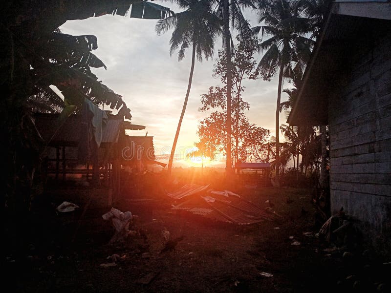 Natural View of the Sunset this Afternoon Stock Image - Image of night ...