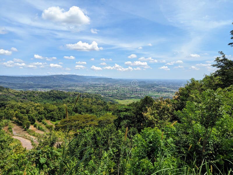 Natural View from the Top of the Hil Stock Image - Image of natural ...