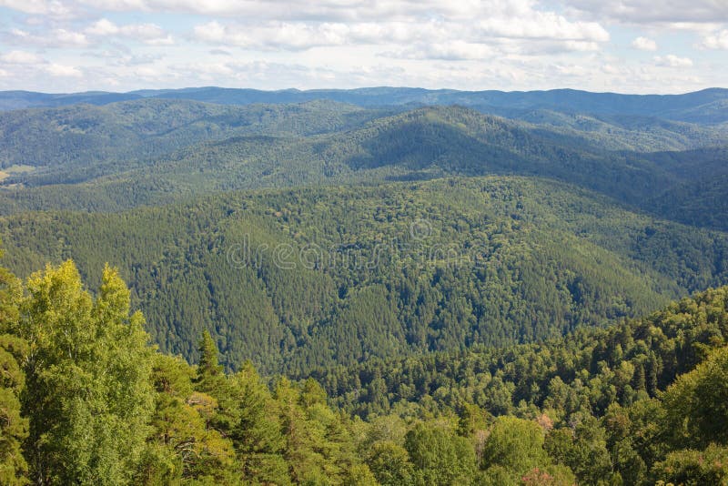 Natural Views from a Height. Beautiful Panoramic Landscape from a High ...
