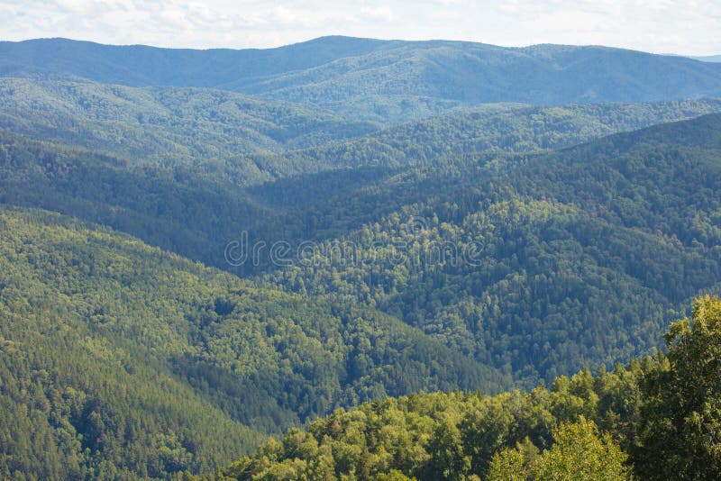 Natural Views from a Height. Beautiful Panoramic Landscape from a High ...