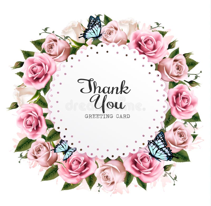 Natural Vintage Greeting Frame with Roses. Stock Vector - Illustration ...