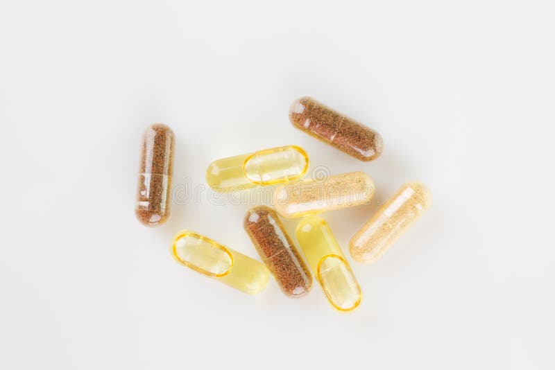 Natural Vitamin Supplements, Top View Stock Image - Image of vitamin ...