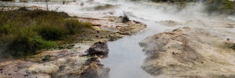 Natural Volcanic Hot Springs with 75 Degrees Stock Image - Image of ...