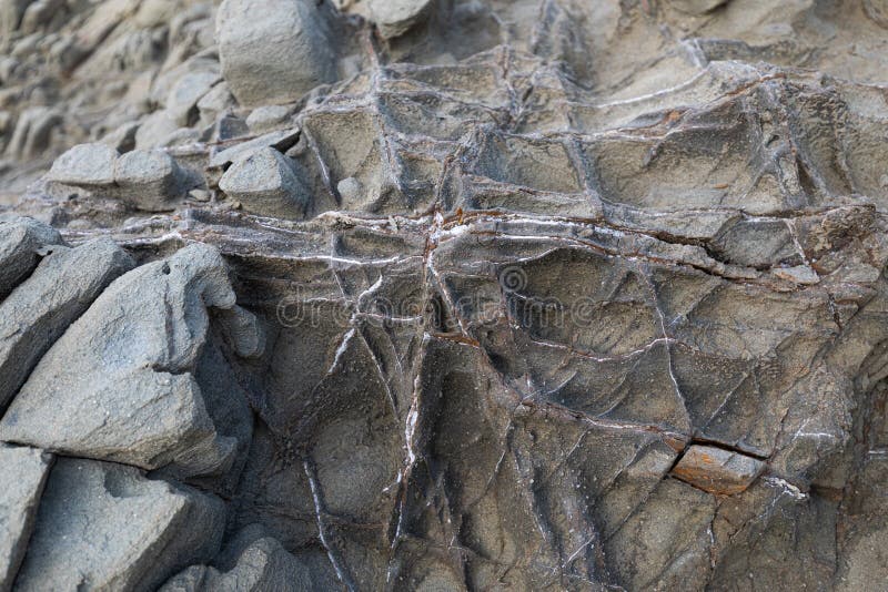 Natural Volcanic Stone Texture. Rock Texture with Metal Elements Stock ...