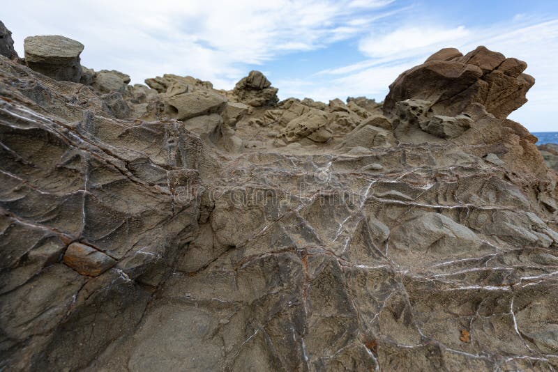 Natural Volcanic Stone Texture. Rock Texture with Metal Elements Stock ...