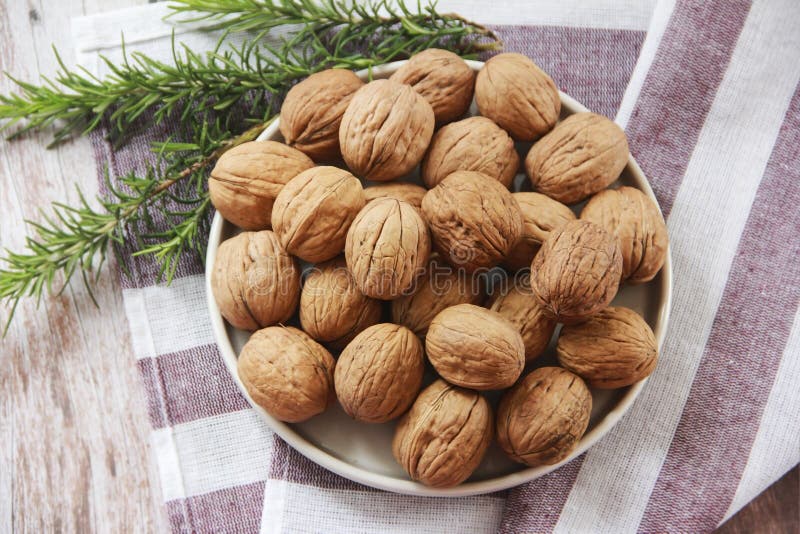 Natural Walnut in a Hard Brown Shell Stock Image - Image of healthy ...