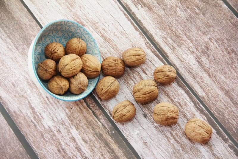 Natural Walnut in a Hard Brown Shell Stock Image - Image of cracked ...