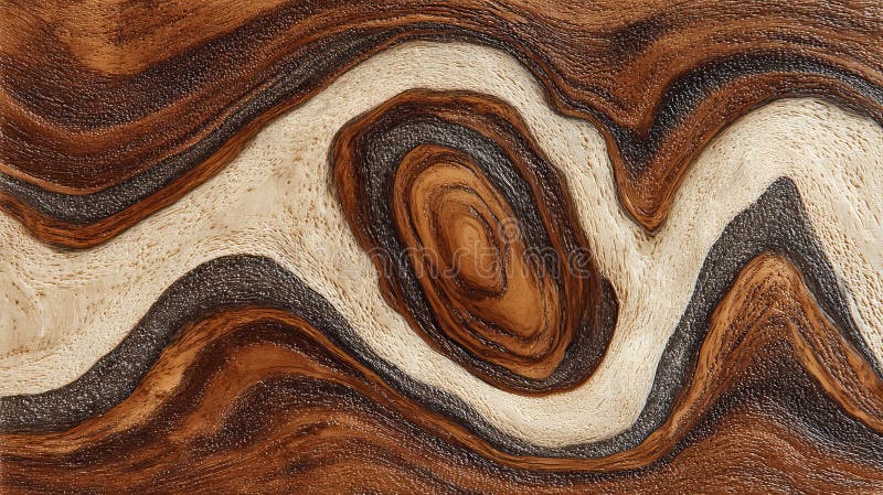 Natural Walnut Wood Texture, Elegant Parquet Background with a Wavy ...